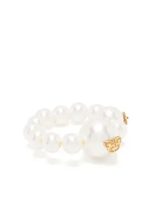 A BATHING APE Star-motif Beaded Ring - White