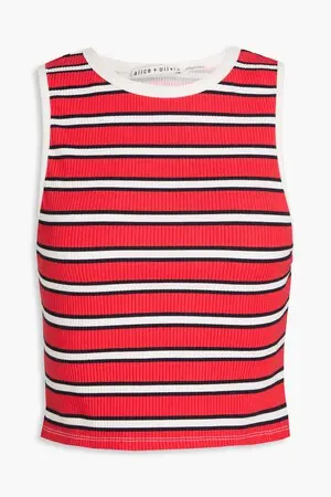 Red Striped Tops For Women