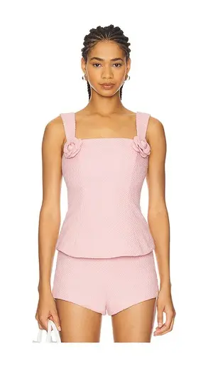 Majorelle Clemence Top With Rosette Accent