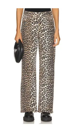 GANNI Izey Wide-leg Jeans - Brown