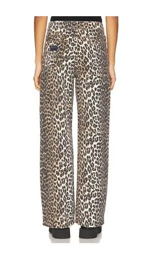 GANNI Izey Wide Leg Jeans - Brown