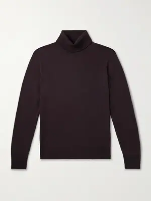 Loro Piana Garment-dyed Baby Cashmere Rollneck Sweater - Brown