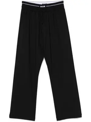 MSGM Logo-waistband Trousers