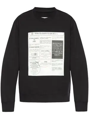 MAISON MARGIELA Printed Sweatshirt - Black