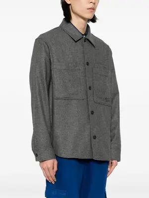 Maison Kitsuné Flannel Shirt Jacket - Grey