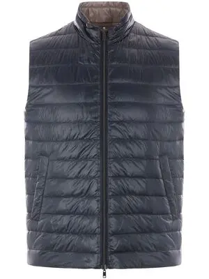Herno Quilted Reversible Gilet - Blue