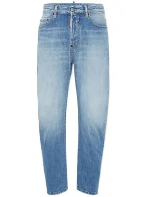 Dsquared2 Cotton Tapered Jeans - Blue