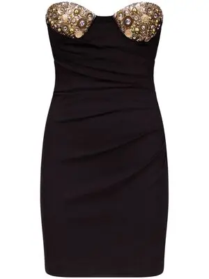 AREA Crysta-embellished Minidress