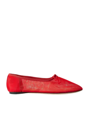 LOEFFLER RANDALL Landon Mesh Ballet Flats - Red