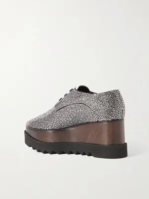 Stella McCartney Elyse Crystal-embellished Platform Brogues - Black