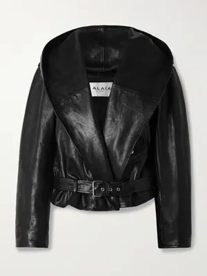 Alaïa Hooded Biker Jacket - Black