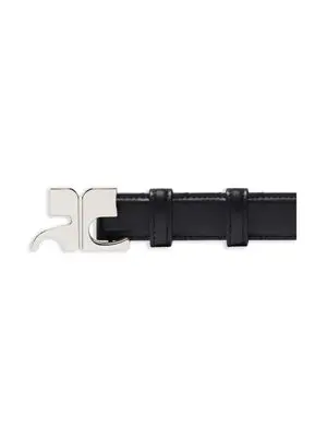 COURREGES Leather Belt - Black