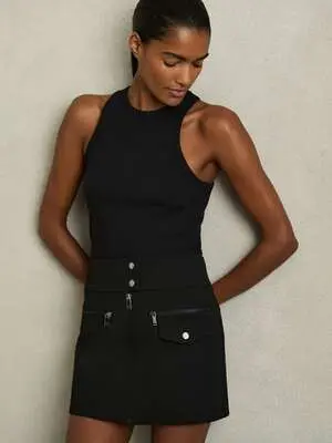 REISS Poppy Ponte Mini Skirt