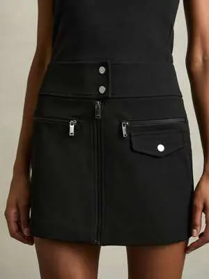 REISS Poppy Ponte Mini Skirt