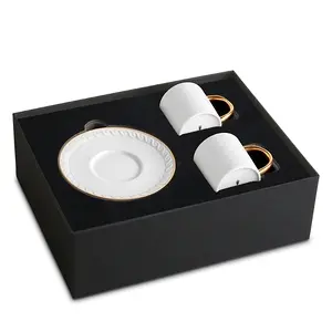 L'Objet Neptune Trim Espresso Cup & Saucer, Set Of 2 - Gold