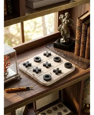 GAURI KOHLI Monty Marble Tic Tac Toe Set