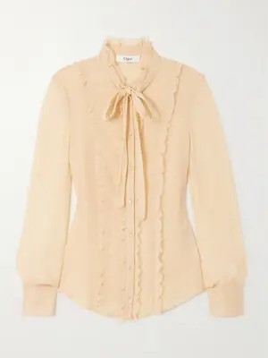 Chloé Tie-neck Ruffled Shirt