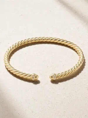 David Yurman Modern Cable 18-karat Diamond Cuff