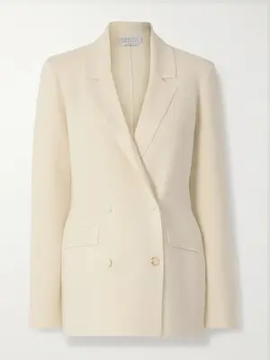 Gabriela Hearst Bowen Knitted Wool Double-breasted Blazer