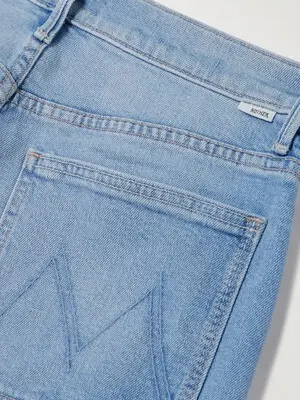 MOTHER The Patch Pocket Undercover Sneak High-rise Wide-leg Jeans - Blue