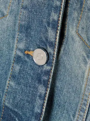 Alaïa Cropped Hooded Denim Jacket