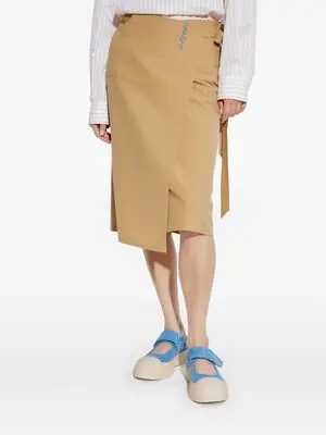 Marni Wrap Tie Skirt - Neutrals