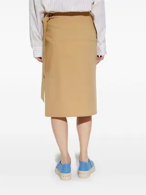 Marni Wrap Tie Skirt - Neutrals