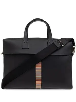 Paul Smith Stripe-detailing Laptop Bag - Black