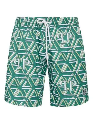 Philipp Plein Monogram-print Swim Shorts
