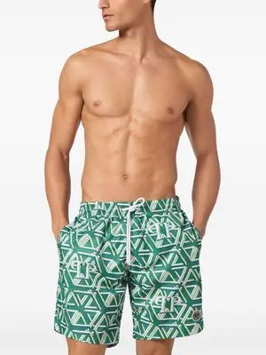 Philipp Plein Monogram-print Swim Shorts