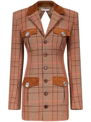 AREA Open-back Blazer Dress