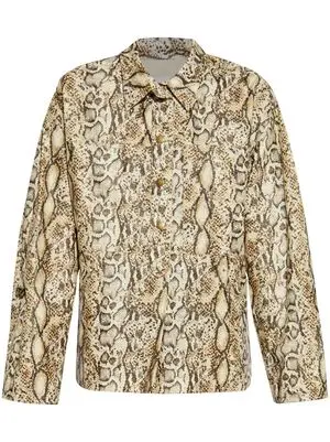 Isabel Marant Étoile Florida Snakeskin Shirt - Neutrals
