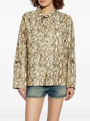 Isabel Marant Étoile Florida Snakeskin Shirt - Neutrals