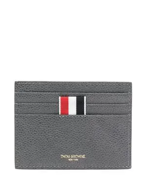 Thom Browne Pebbled Leather Cardholder - Grey