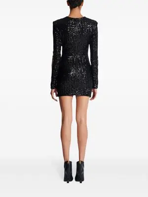 Balmain Embroidered Body Motif Mini Dress