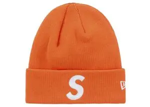 Supreme New Era S Logo Beanie Fw24 - Orange