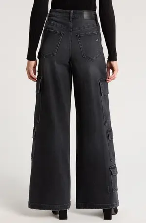 HIDDEN JEANS High-rise Wide-leg Cargo Jeans