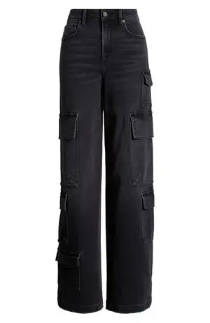 HIDDEN JEANS High-rise Wide-leg Cargo Jeans