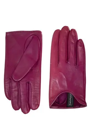 PAULA ROWAN Stephanie Leather Gloves - Geranio