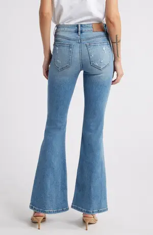 HIDDEN JEANS Patch Pocket Flare Jeans