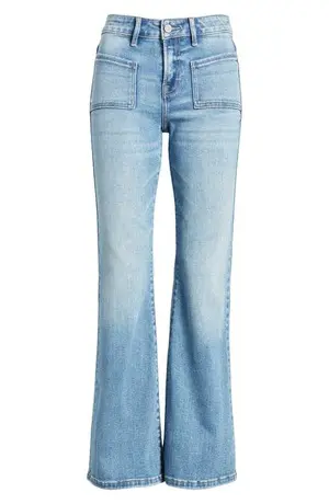 HIDDEN JEANS Patch Pocket Flare Jeans