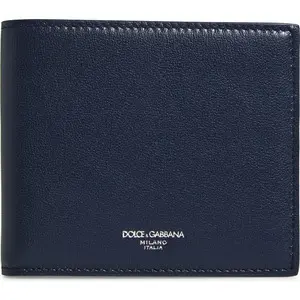 Dolce & Gabbana Leather Bifold Wallet - Blue Scuro