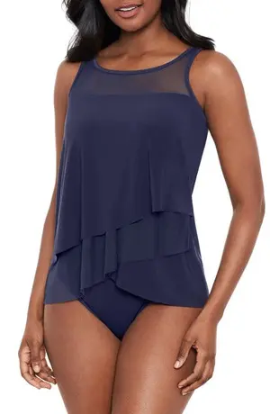 MIRACLESUIT® Illusionist Mirage Tankini Top - Midnight Blue