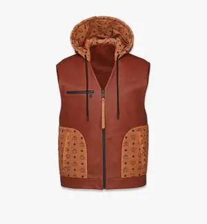 Mcm Reversible Leather And Nylon Vest