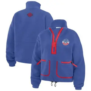 WEAR BY ERIN ANDREWS New York Rangers Polar Fleece Half-zip Jacket - Blue