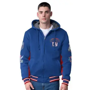 G-III EXTREME New York Giants No Huddle Commemorative Full-zip Hoodie Jacket - Royal