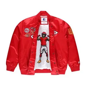 STARTER Kansas City Chiefs Satin Varsity Jacket