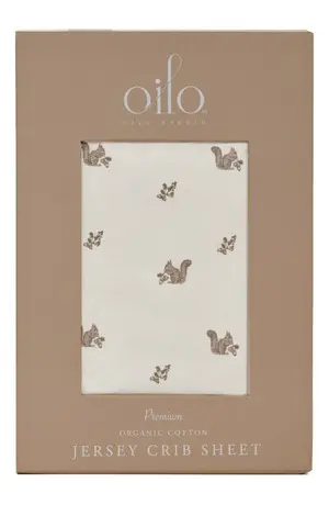 OILO Print Organic Cotton Crib Sheet