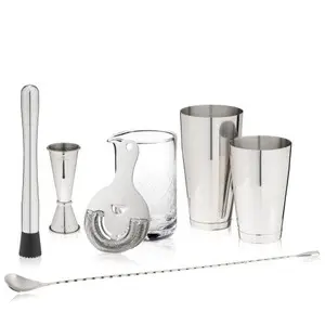 VISKI 7-piece Barware Set In Stainless Steel - Silver