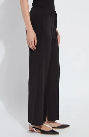 Lyssé Genevieve Drawstring Slit Pants - Black